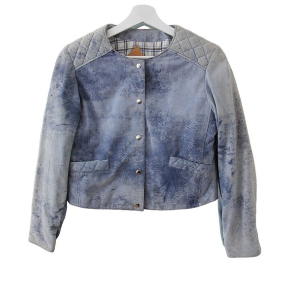 TACH | Jackets & Coats | Sabrina Tach Suede Leather Moto Jacket Tie Dye ...
